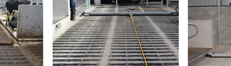 Slatted floor scraper for low-emission floors | Spinder